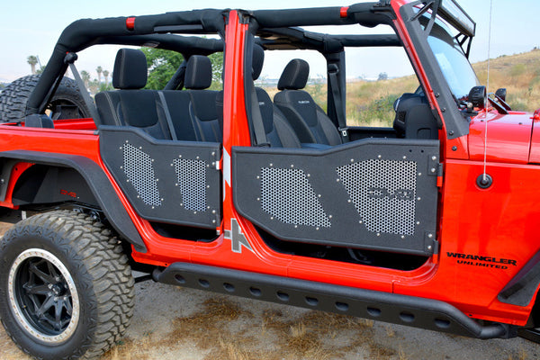 DV8 Offroad Aluminum Mesh Inserts For Front JK Rock Doors | Funktion ...